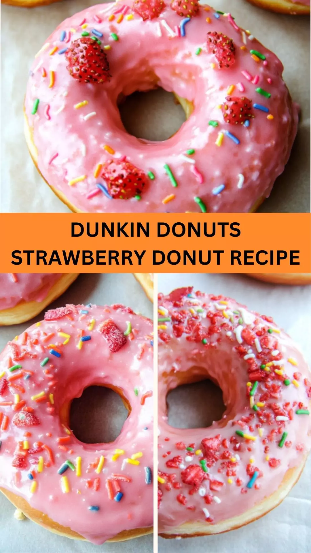 Dunkin Donuts Strawberry Donut Recipe - Bite Blaze - Bite Blaze