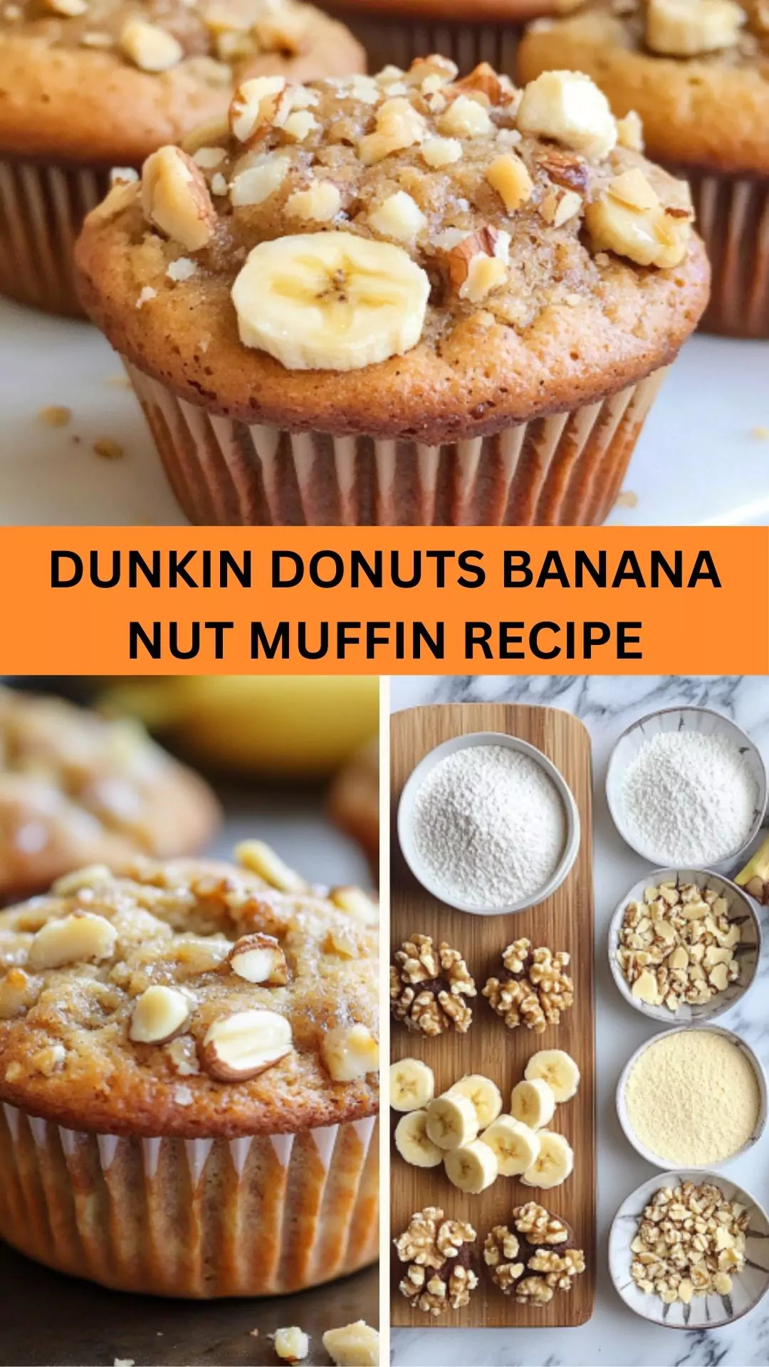 Dunkin Donuts Banana Nut Muffin Recipe - Bite Blaze - Bite Blaze