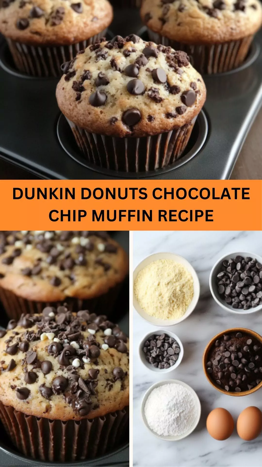 Dunkin Donuts Chocolate Chip Muffin Recipe - Bite Blaze - Bite Blaze
