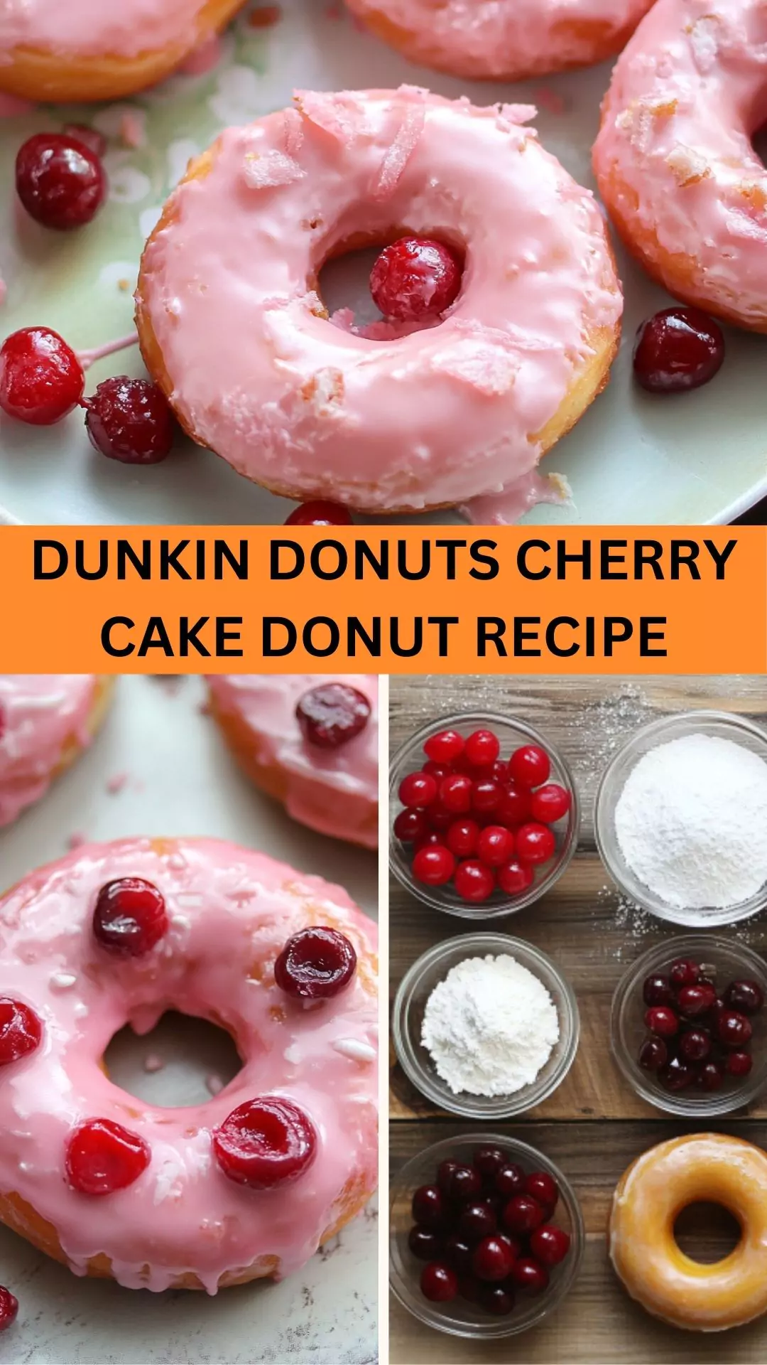 Dunkin Donuts Cherry Cake Donut Recipe - Bite Blaze - Bite Blaze