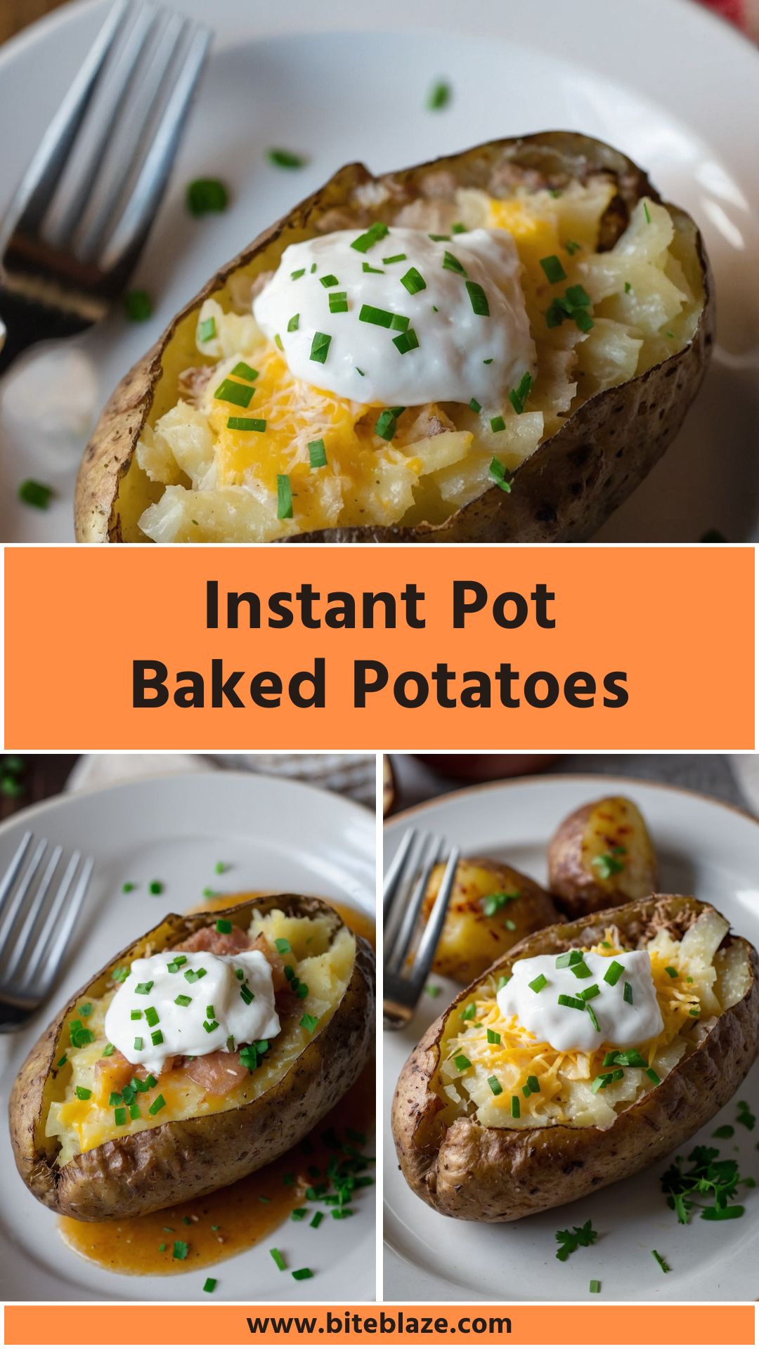 Instant Pot Baked Potatoes - Bite Blaze - Bite Blaze