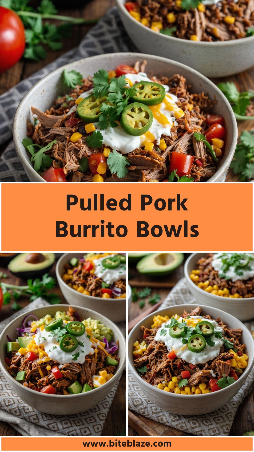 Pulled Pork Burrito Bowls - Bite Blaze - Bite Blaze