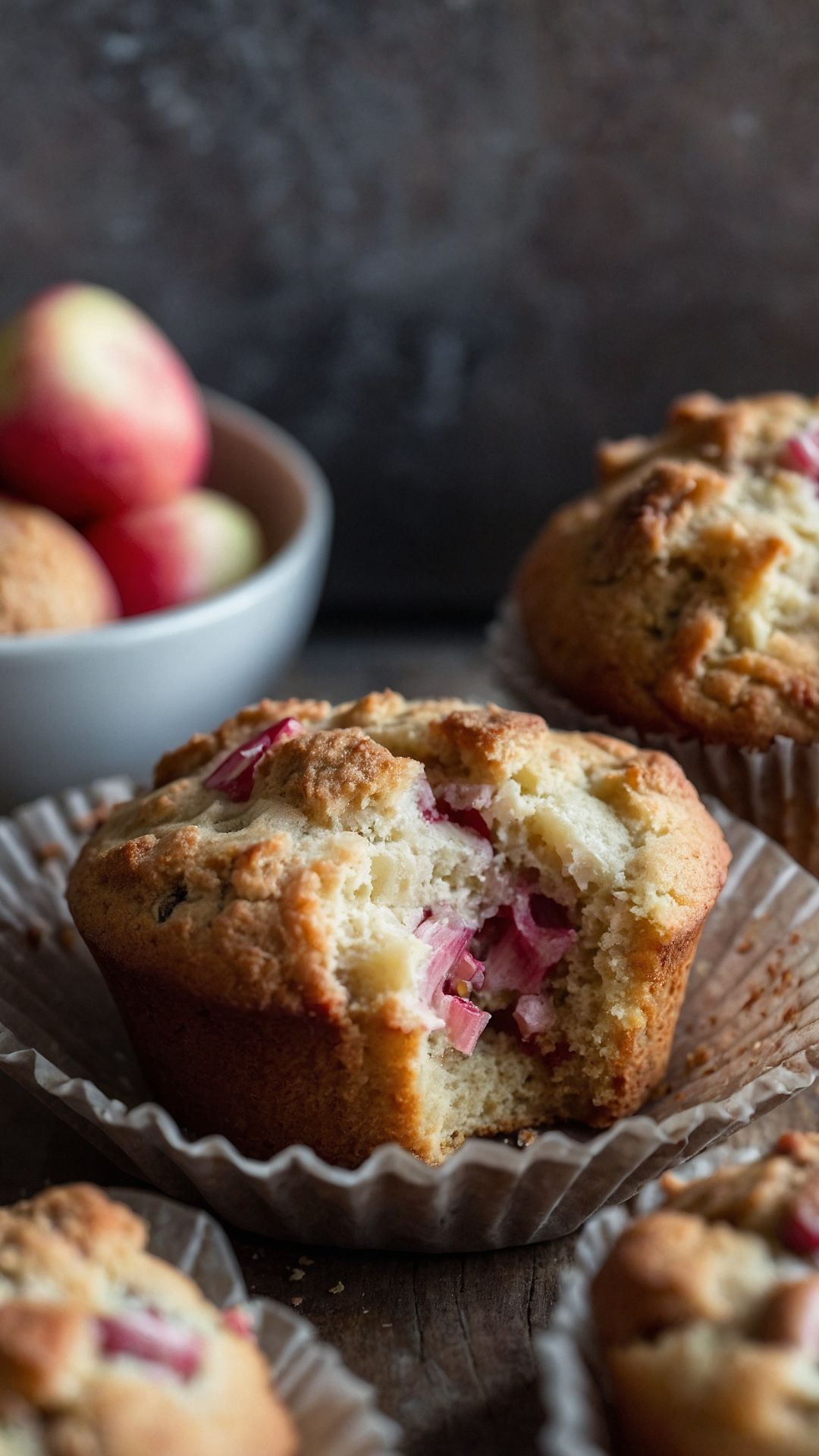 Rhubarb Muffins Recipe - Bite Blaze - Bite Blaze