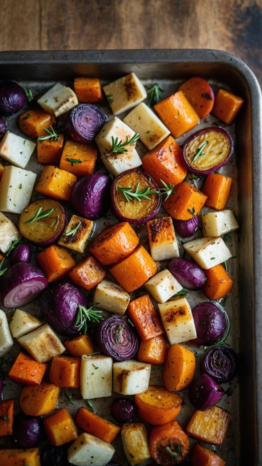 Rosemary Roasted Root Vegetables Recipe - Bite Blaze - Bite Blaze