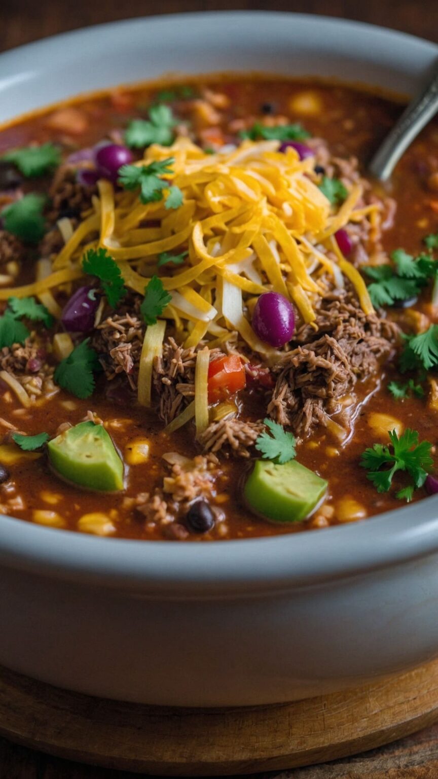 Crockpot Taco Soup Recipe - Bite Blaze - Bite Blaze