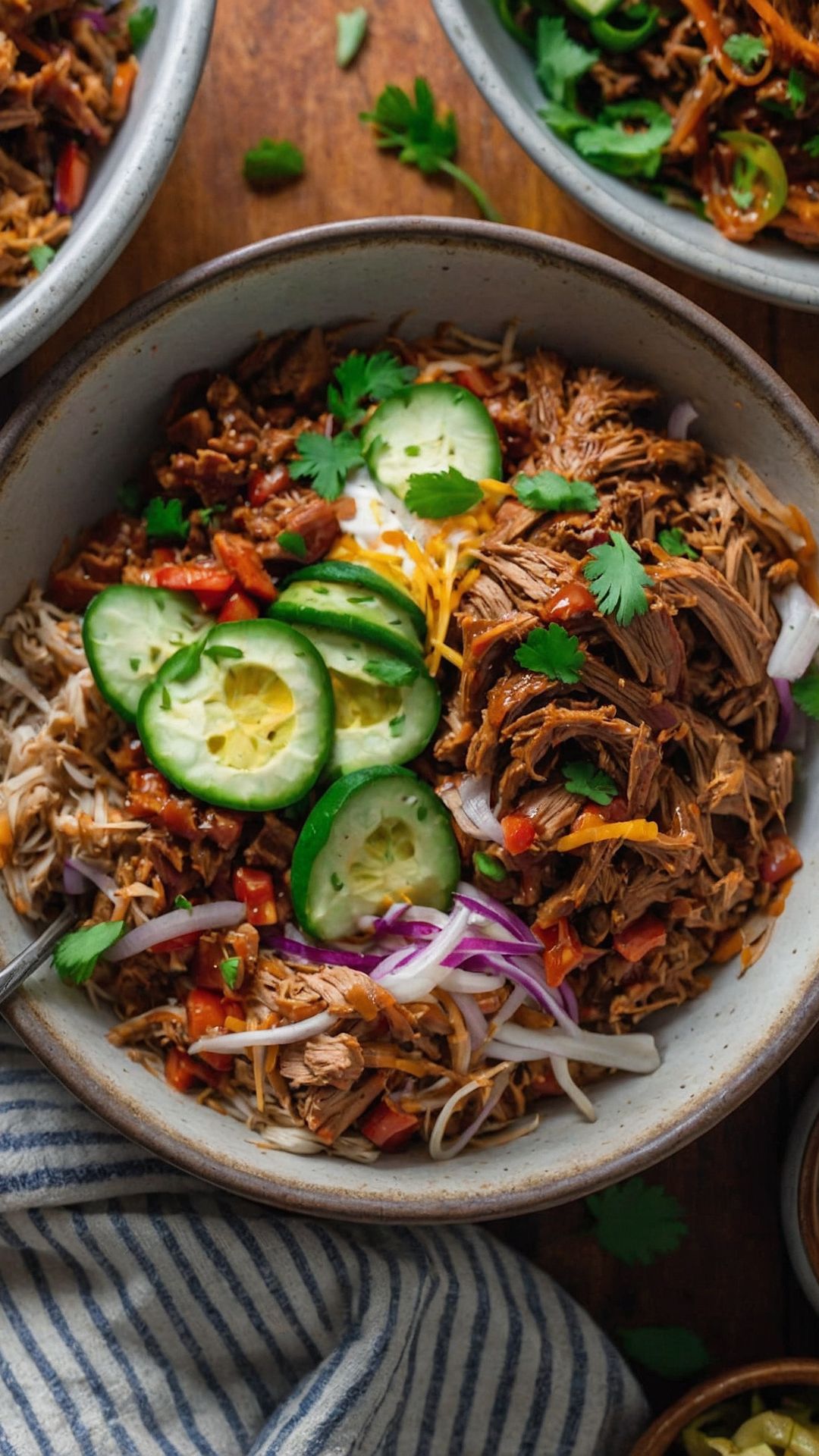 Pulled Pork Meal Prep Bowls Recipe - Bite Blaze - Bite Blaze