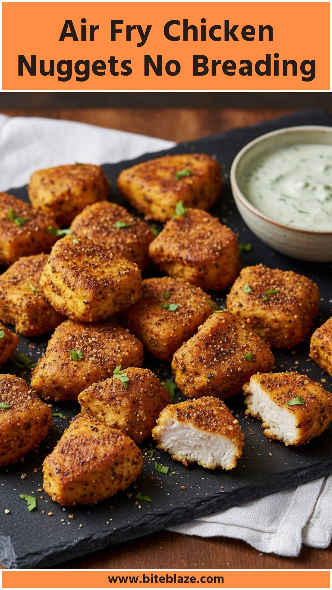 Air Fry Chicken Nuggets No Breading - Bite Blaze